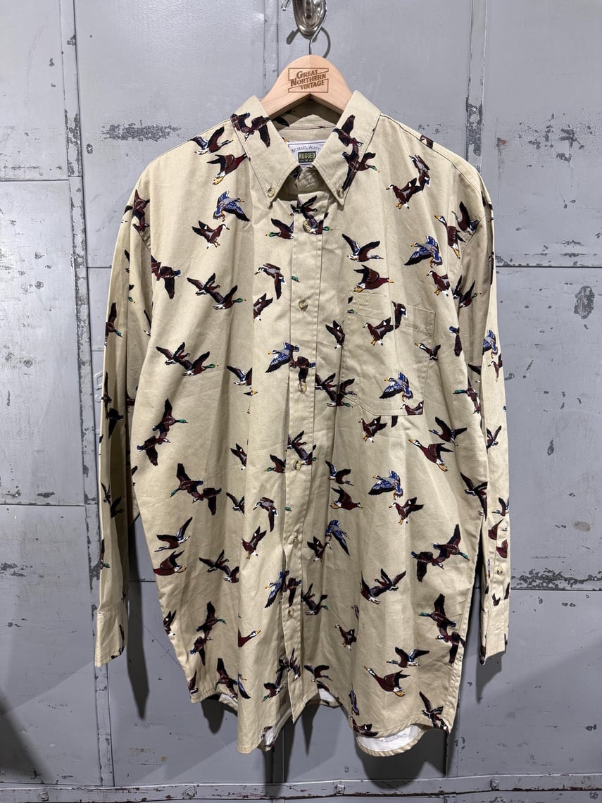 Vintage Duck and Mallard Button Up Shirt Retro Bird Print | Great Northern Vintage | Minneapolis, MN
