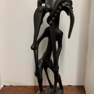 Original 1940s Maconde Ebony Wood Shetani Sculpture | MOB Vintage ...