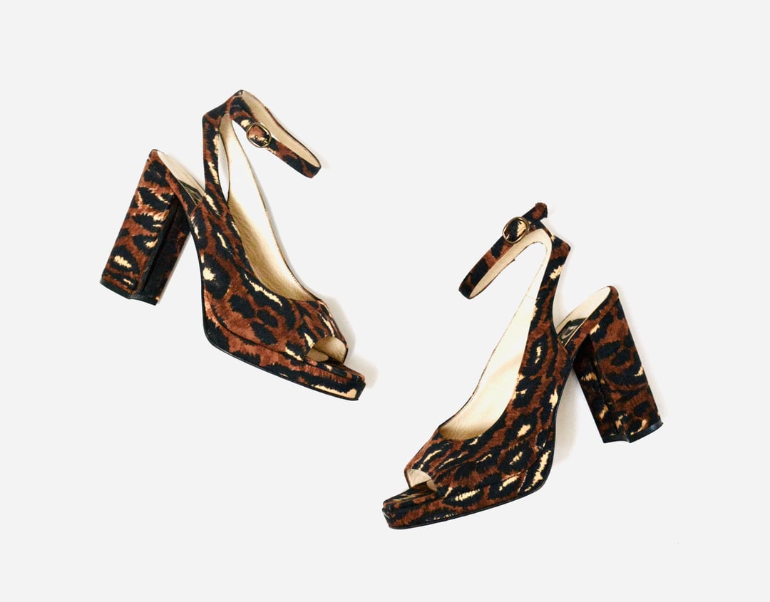 Vintage 90s Dolce & Gabbana DG platform High Heels 7 1/2 37 1/2 Chunky ...