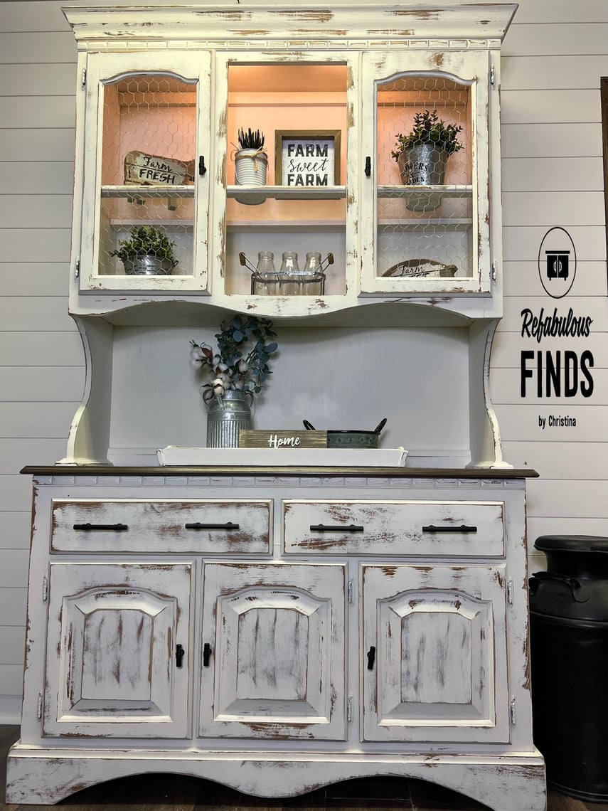 Beautiful Rustic Farmhouse Hutch | Refabulous Finds | Tonganoxie, KS
