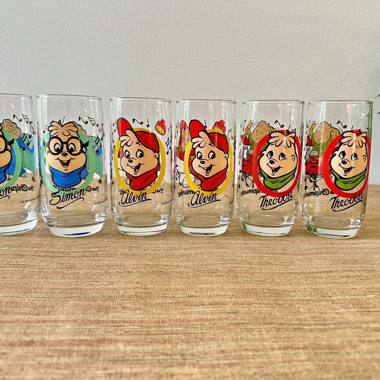 Vintage 1985 Alvin and the Chipmunks Glasses – Set of 6 – | Soulful ...