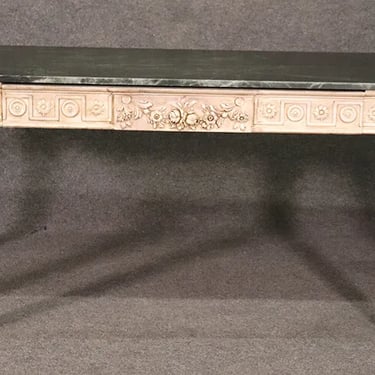 Faux Marble Painted Slate Top Carved Georgian Console Table Sideboard ...