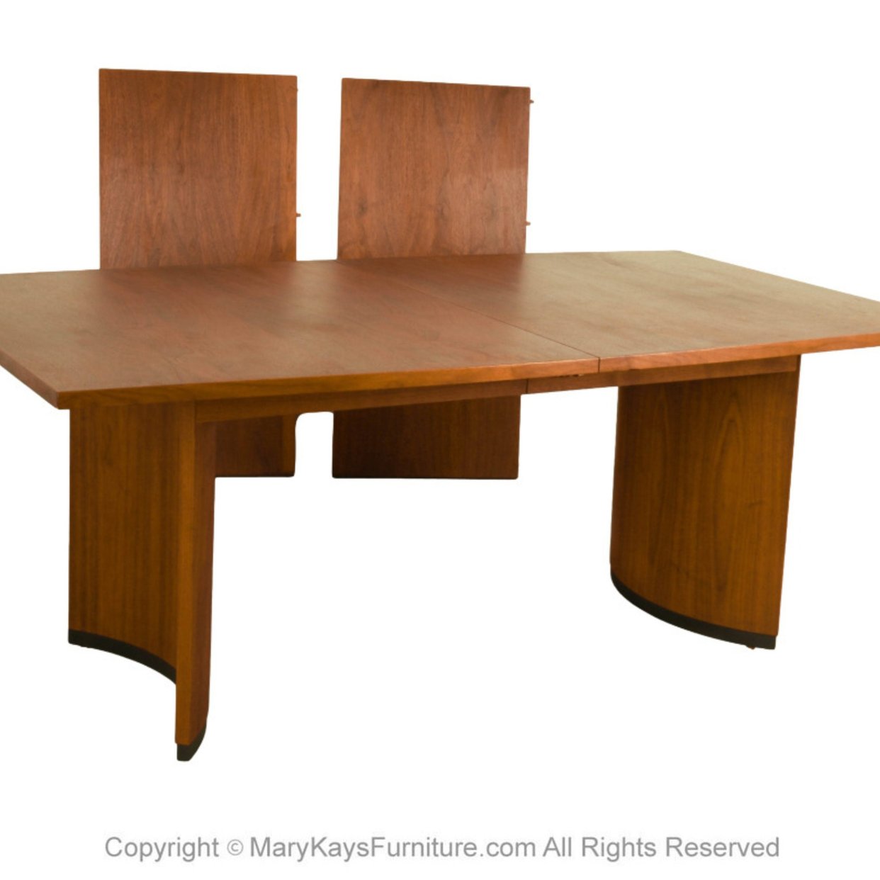 Mid-Century Edward Wormley Style Double Pedestal Extendable Dining ...
