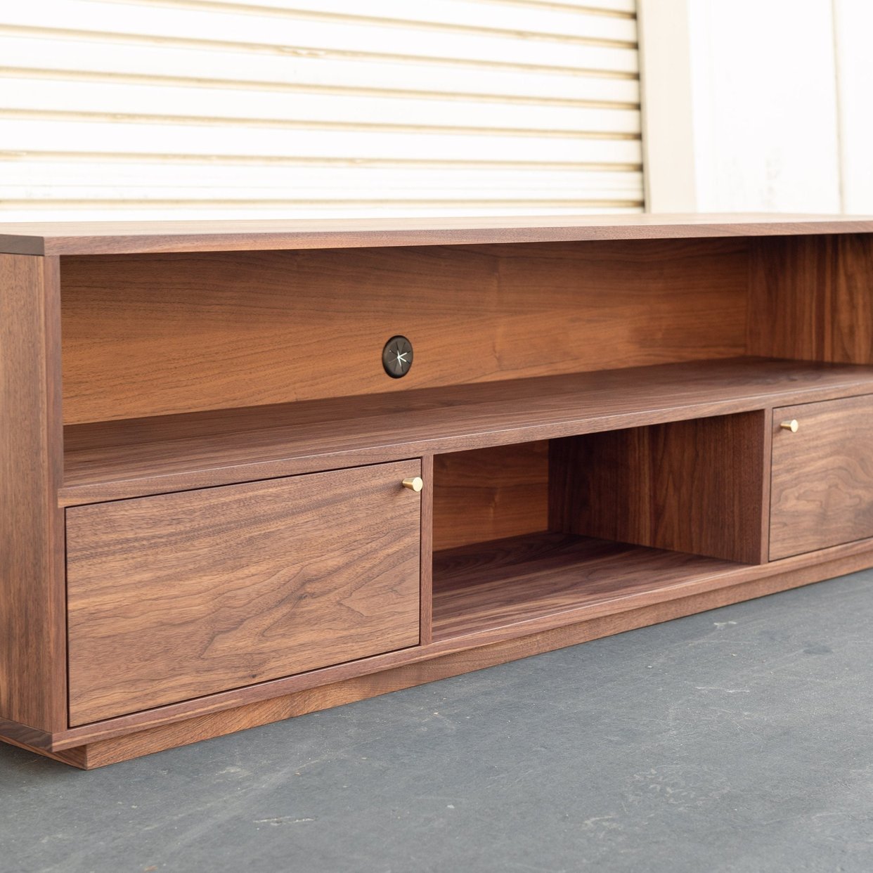Custom Order Bridget - Walnut Cane Console | ADCO Woodworks - San Diego ...