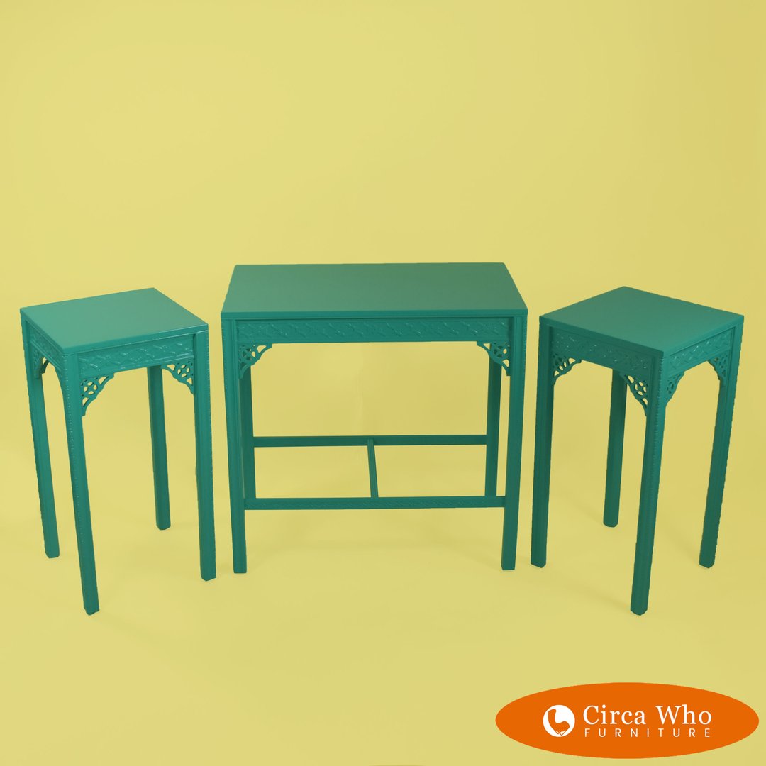 Set of 3 Hollywood Regency Nesting Tables | Circa Who | West Palm Beach, FL