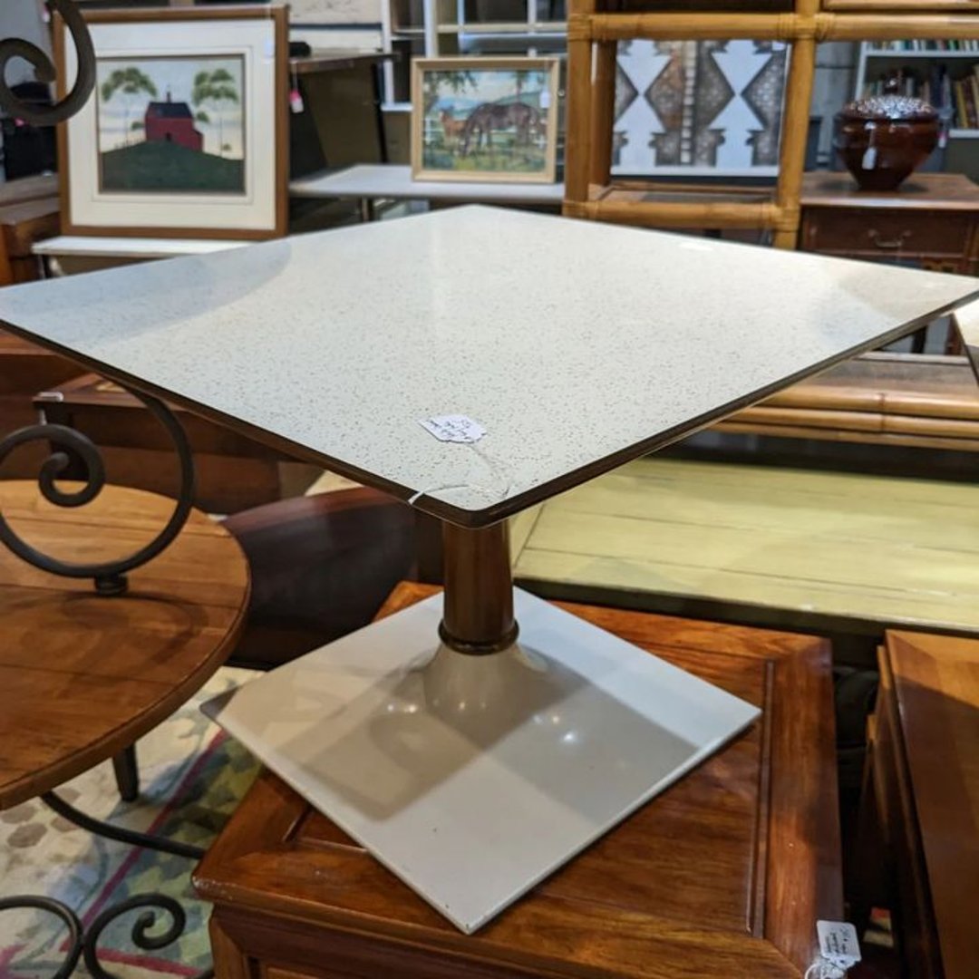 White laminate end table 24x24x18" | Miss Pixies | 14th Street ...