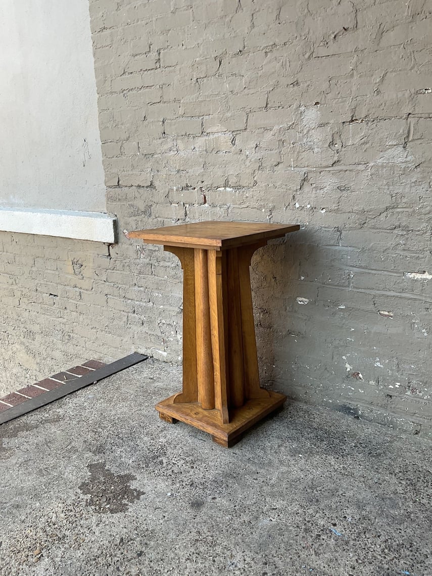Antique Oak Pedestal | GoodWood | U St - Washington, DC