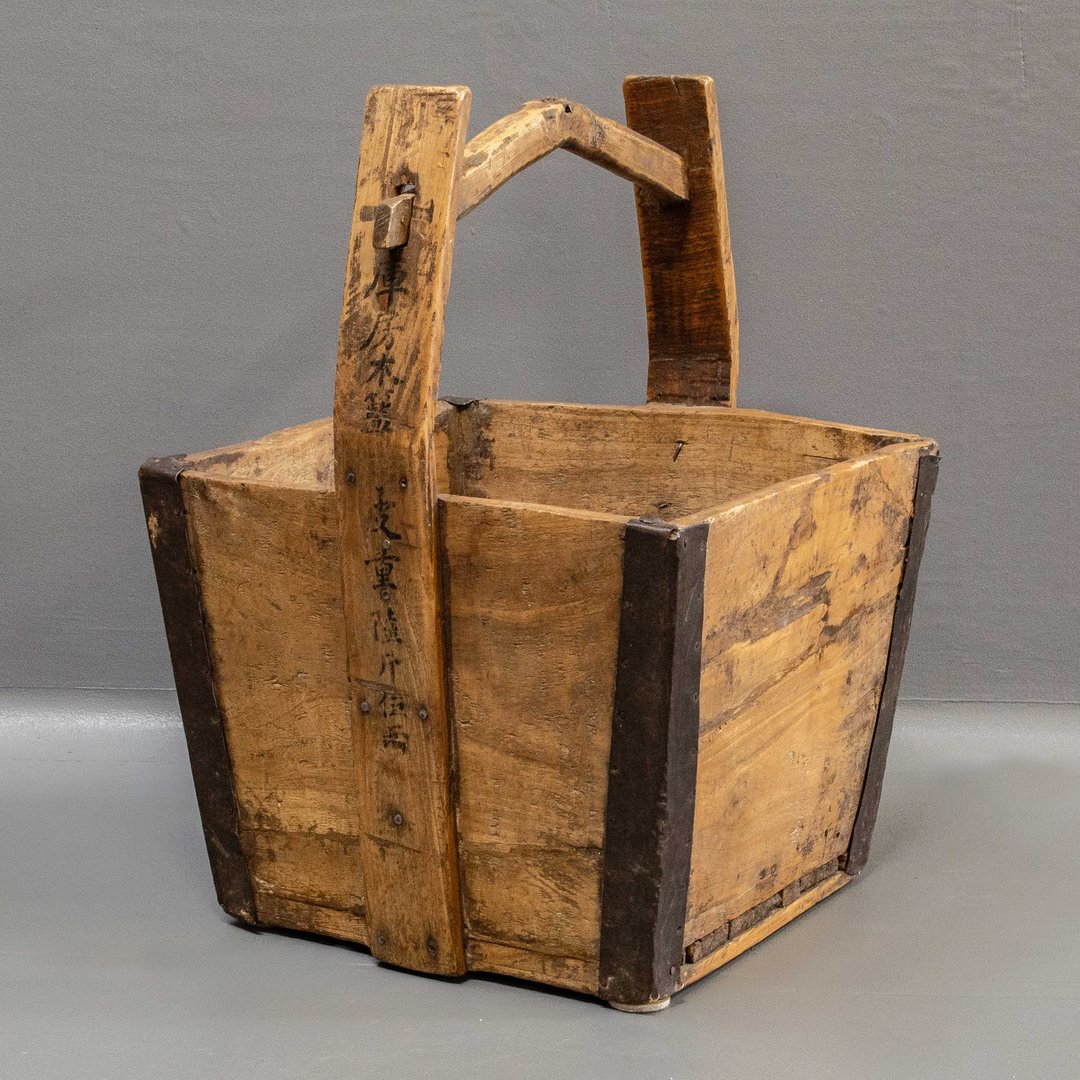 Antique Chinese Rice Bucket | DecorAsian | Denver, CO