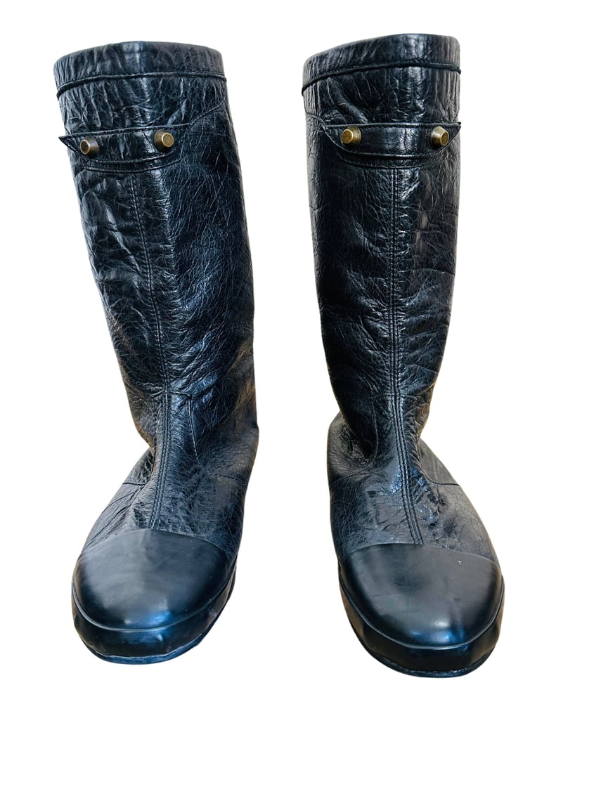 Balenciaga Black Leather Moto Boot | Neutral Ground | San Francisco, CA