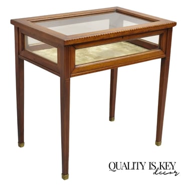 Antique English Edwardian Inlaid Mahogany Small Bijouterie Curio ...