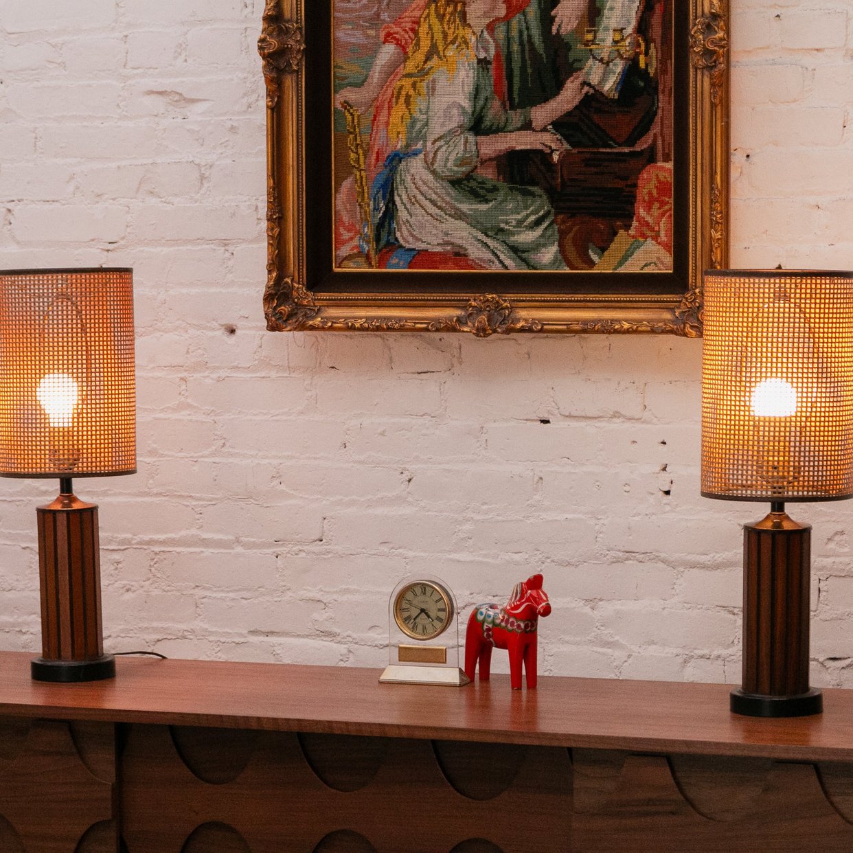 Pair of Mid Century Petite Gruvwood Table Lamps | Sunbeam Vintage ...