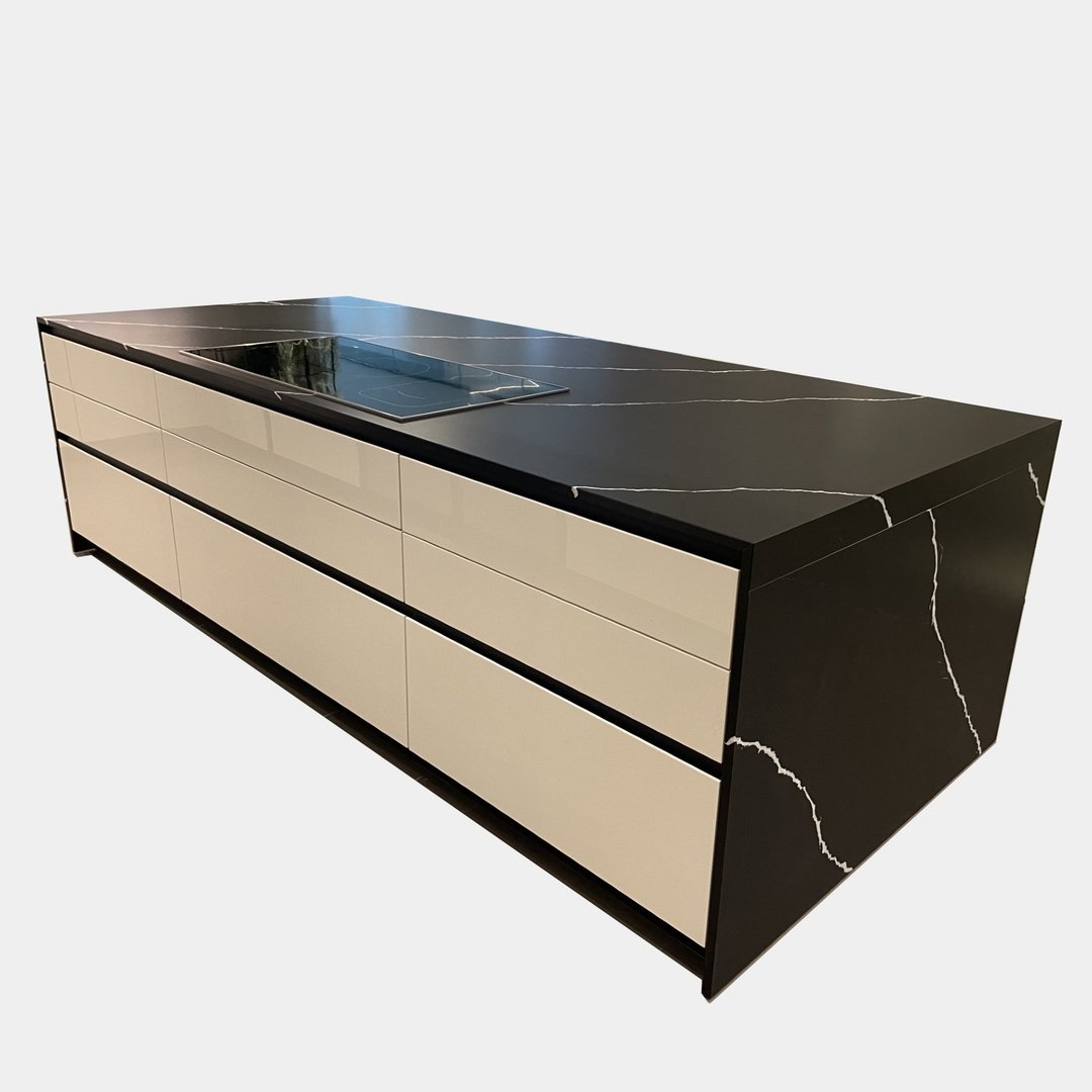 Arclinea Thea Kitchen Island with Waterfall Countertop | Modern Resale ...