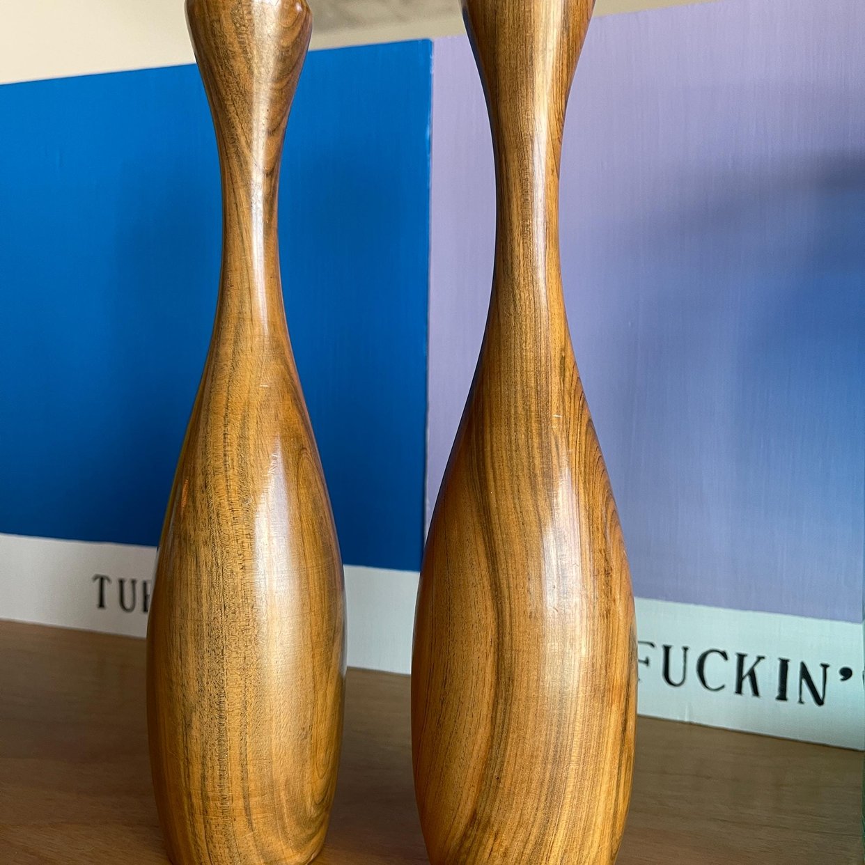 60s Danish Modern Scandinavian Turned Wood Bowling Pin | Objectmod ...