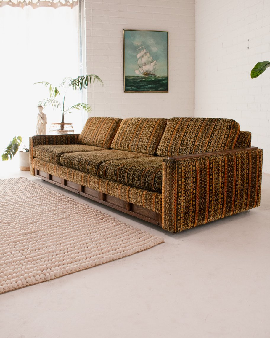1970’s Wood Arm Sofa | Sunbeam Vintage | Highland Park - Los Angeles, CA