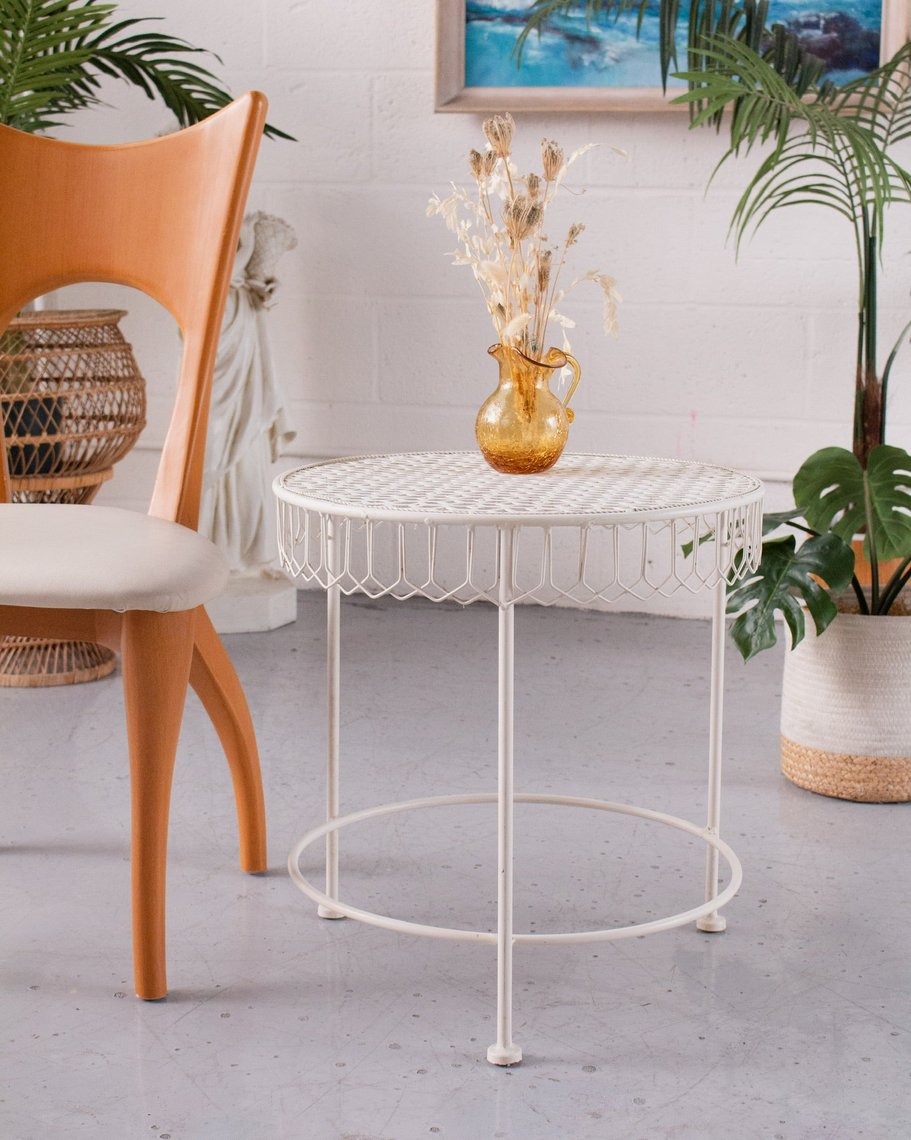 Medium Vintage Outdoor Metal Table | Sunbeam Vintage | Highland Park ...