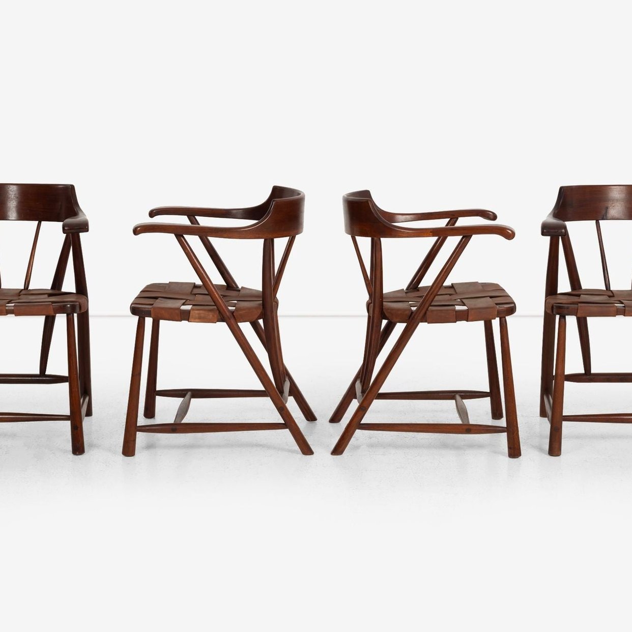 Set of Four Wharton Esherick Captains Chairs 1955 | Converso - Chicago ...