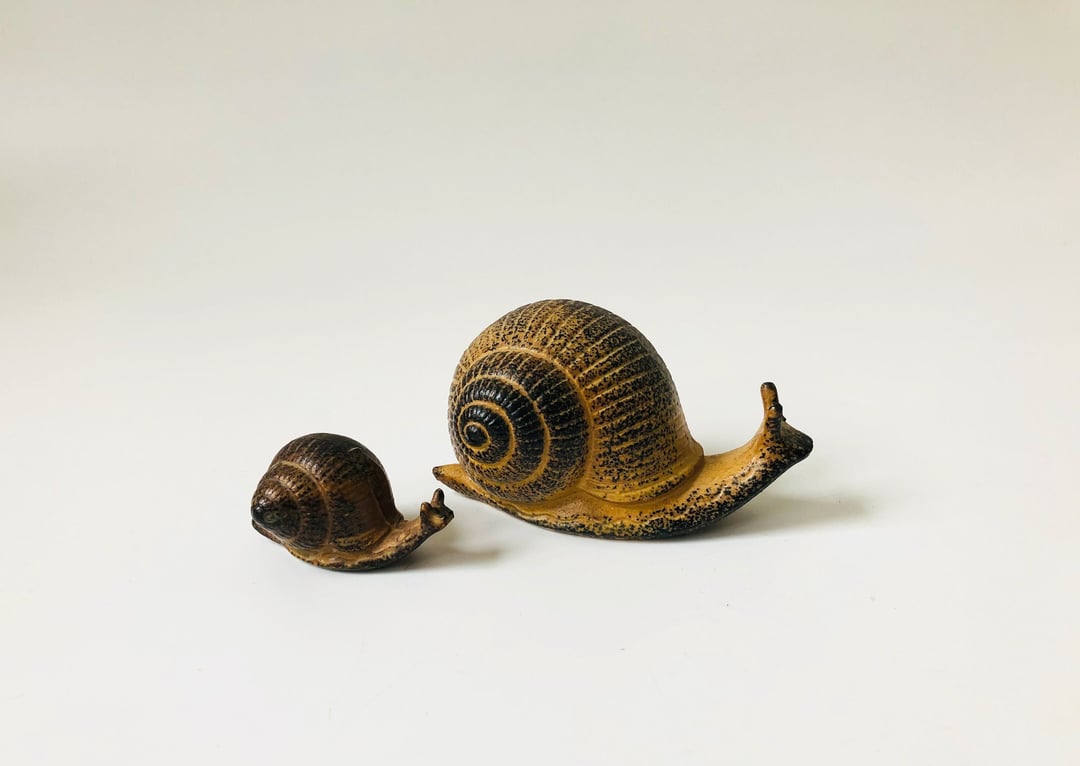 Pair of Mid Century Pottery Snails | Sergeant Sailor | Vallejo, CA