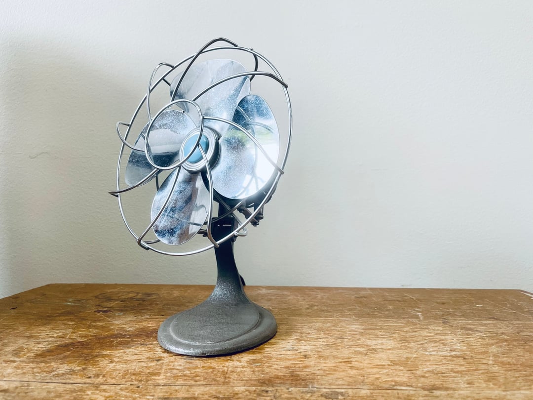 Kwik Kool Small Vintage Industrial Fan | 9" Oscillating Rotating Swivel ...