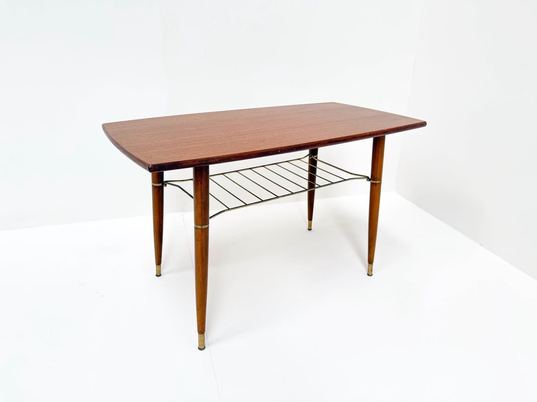 Mid-Century Modern Coffee Table with Brass Details | Entourage Finds ...