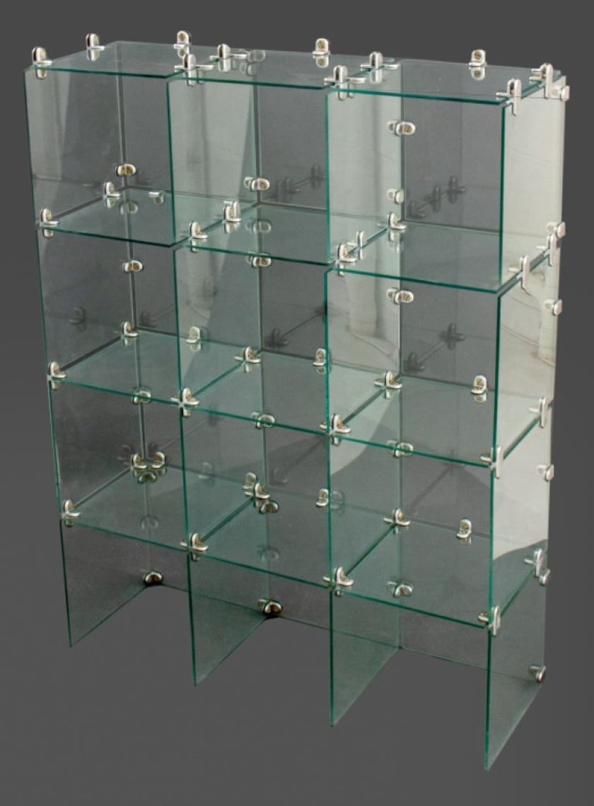 Modern Glass Cube Display Case | Showplace Antique + Design Center ...