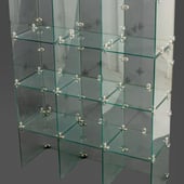 Modern Glass Cube Display Case | Showplace Antique + Design Center ...