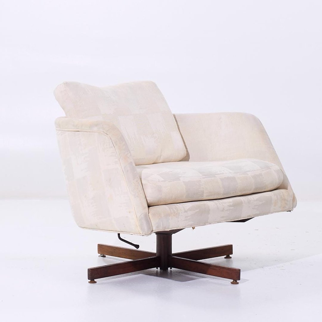 Milo Baughman for Thayer Coggin Mid Century Swivel Tilt Lounge | Modern ...