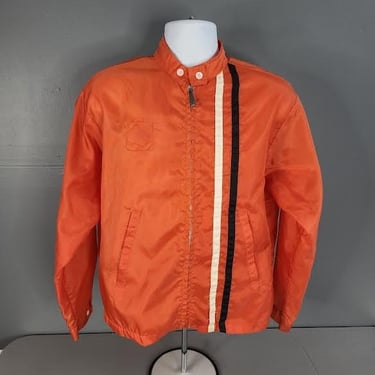 Vintage Medium Racing Stripe Windbreaker Jacket | Retro Revival Shop ...