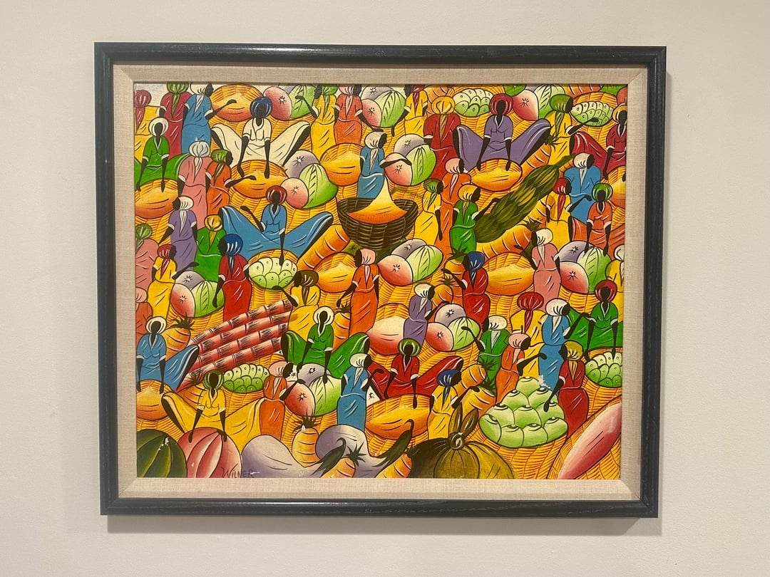 Signed Wilner Original Haitian Haiti Oil Painting On Canvas of ...