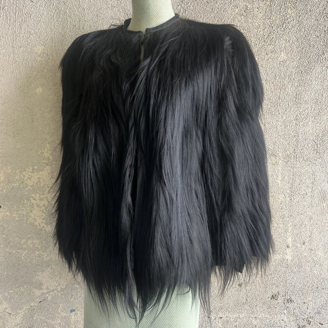 Antique 1920s 1930s Black Monkey Fur Dress Coat Art Deco | Strange ...