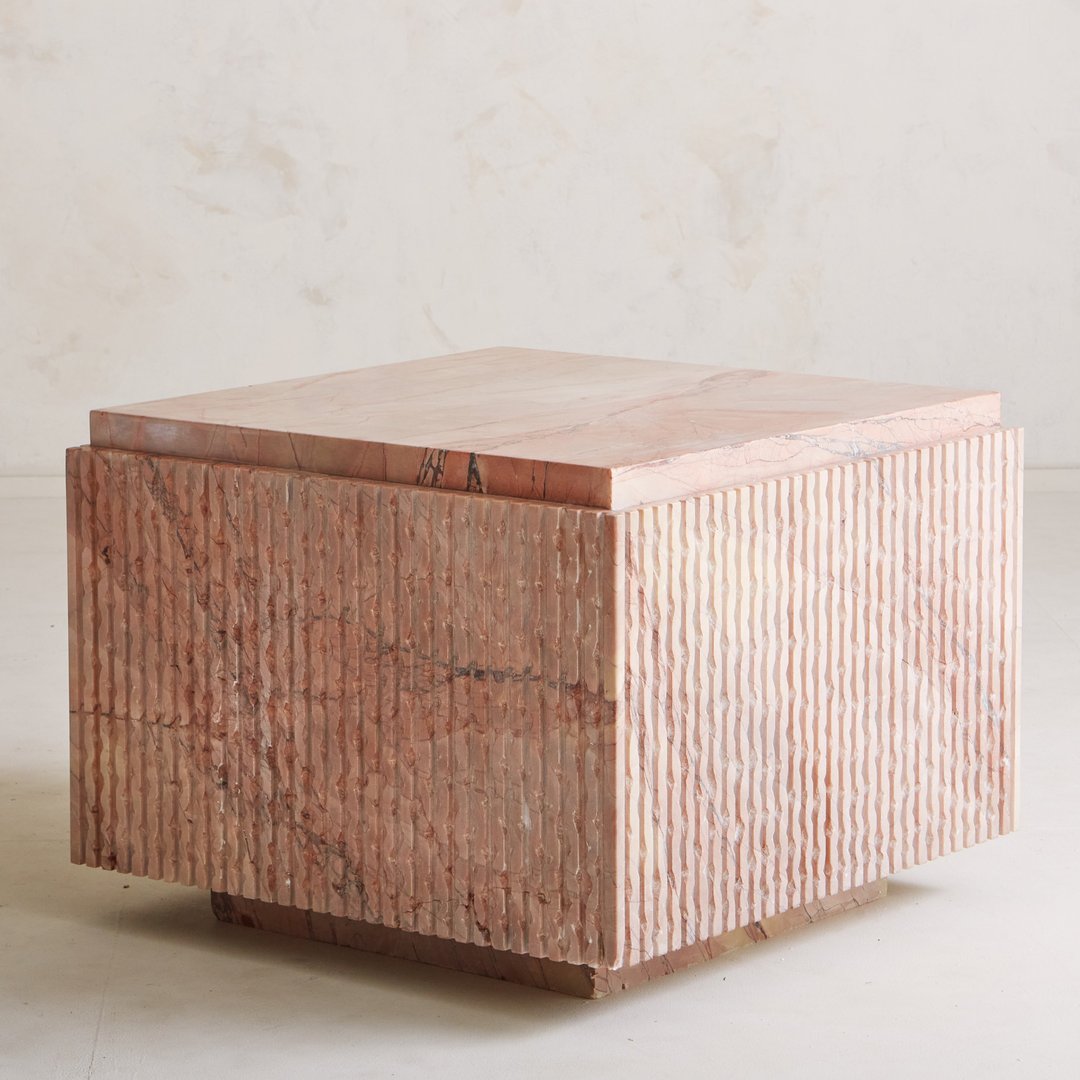 Rosa Aurora Mexican Marble Cube Coffee Table, 20th Century | South Loop ...