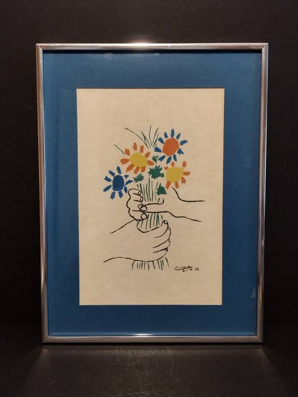 Picasso Original Lithograph Bouquet Of Peace Modern Art – JCDAT