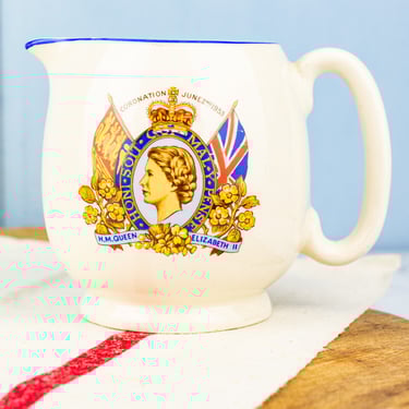 Vintage Queen Elizabeth II 1953 Coronation Pitcher | Posh Chicago ...