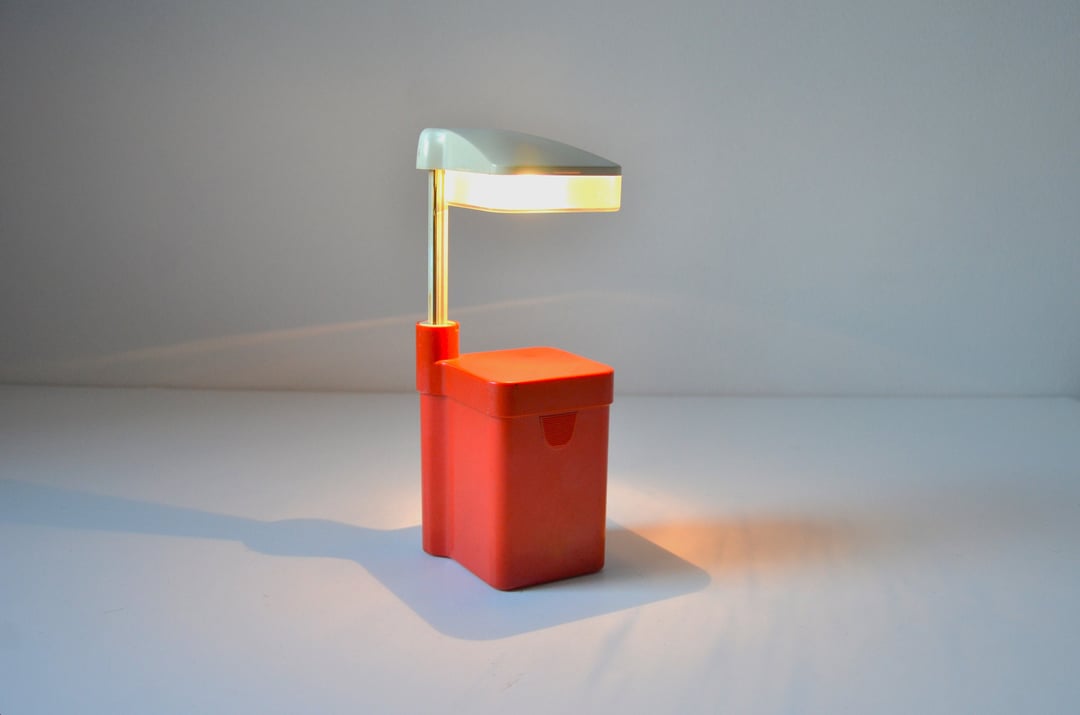 Mid Century 6 Volt Portable Red Pop Up Task Lamp by | Sourced Modern ...