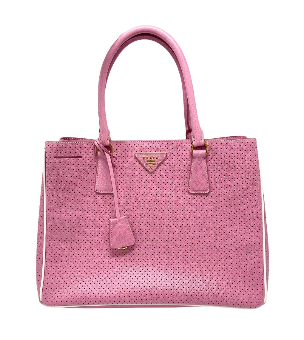 Prada Pink Perforated Top Handle Bag | Treasures of NYC | New York, NY
