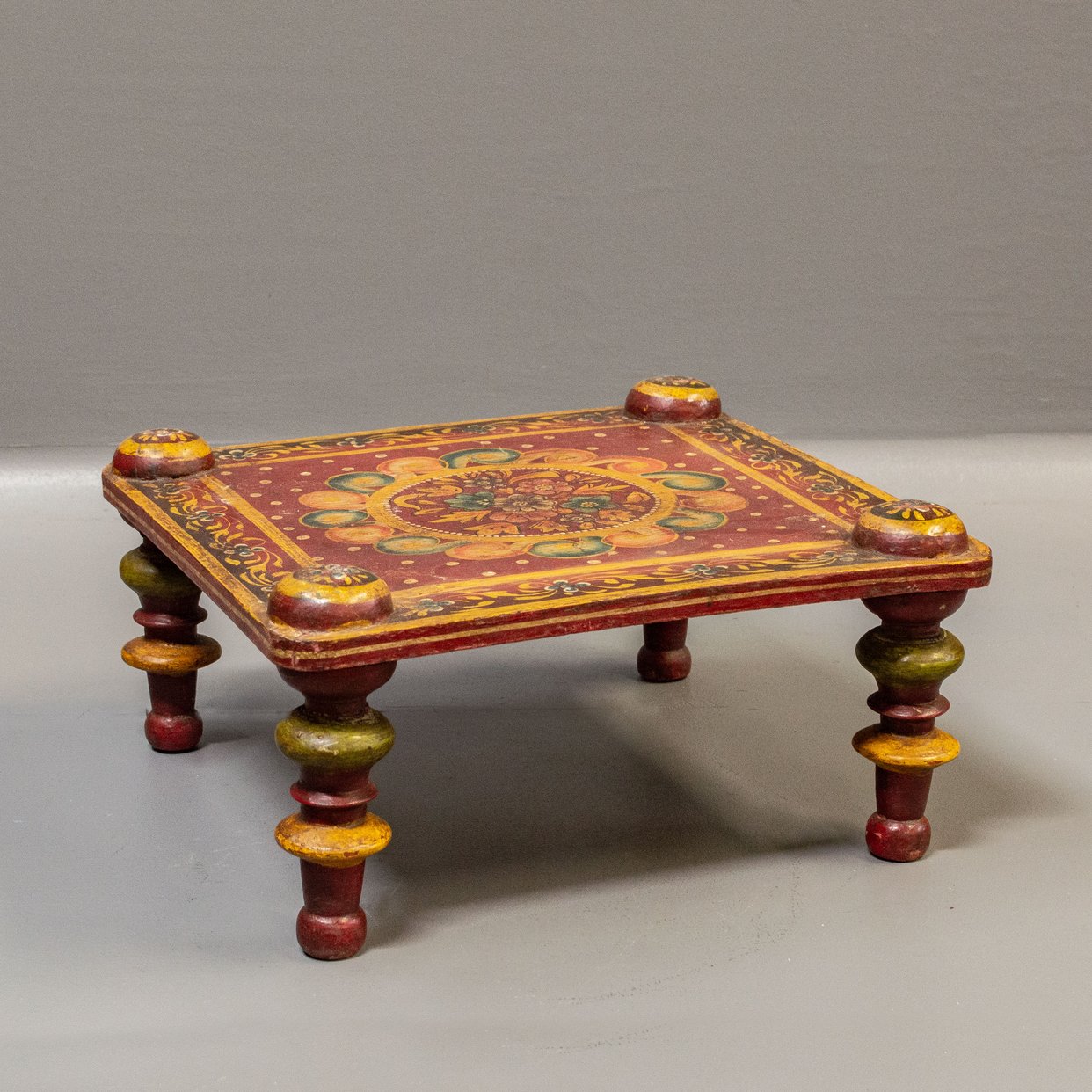 Low Hand Painted Indian Stacking Table | DecorAsian - Denver, CO | ATTIC