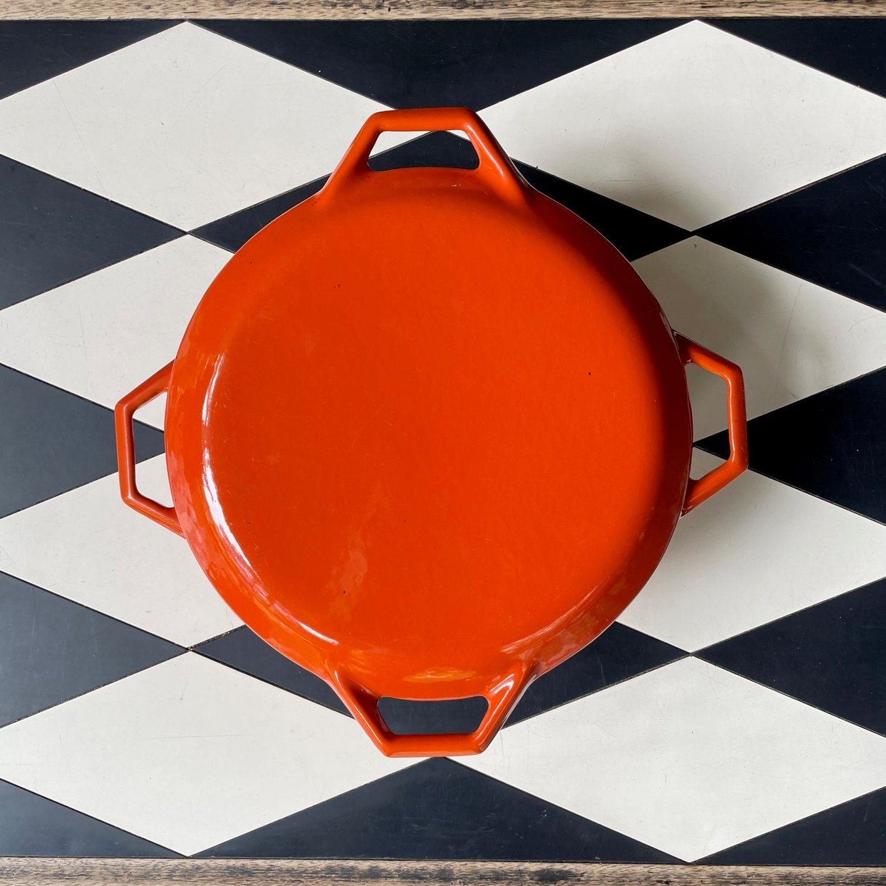 Mid-Century Burnt Orange Enamel Copco Dutch Oven Lidded | Brain ...