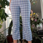 Vintage 2000s Blue Plaid Capri Pants | Elektra Vintage | Philadelphia, PA