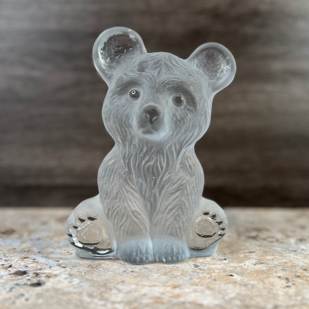 Vintage Viking Satin Crystal Teddy Bear Figurine / Paper Weight ...
