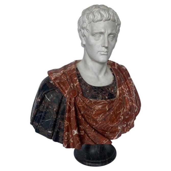 Large Marble Specimen Bust of Julius Caesar | Pegaso Gallery Design ...