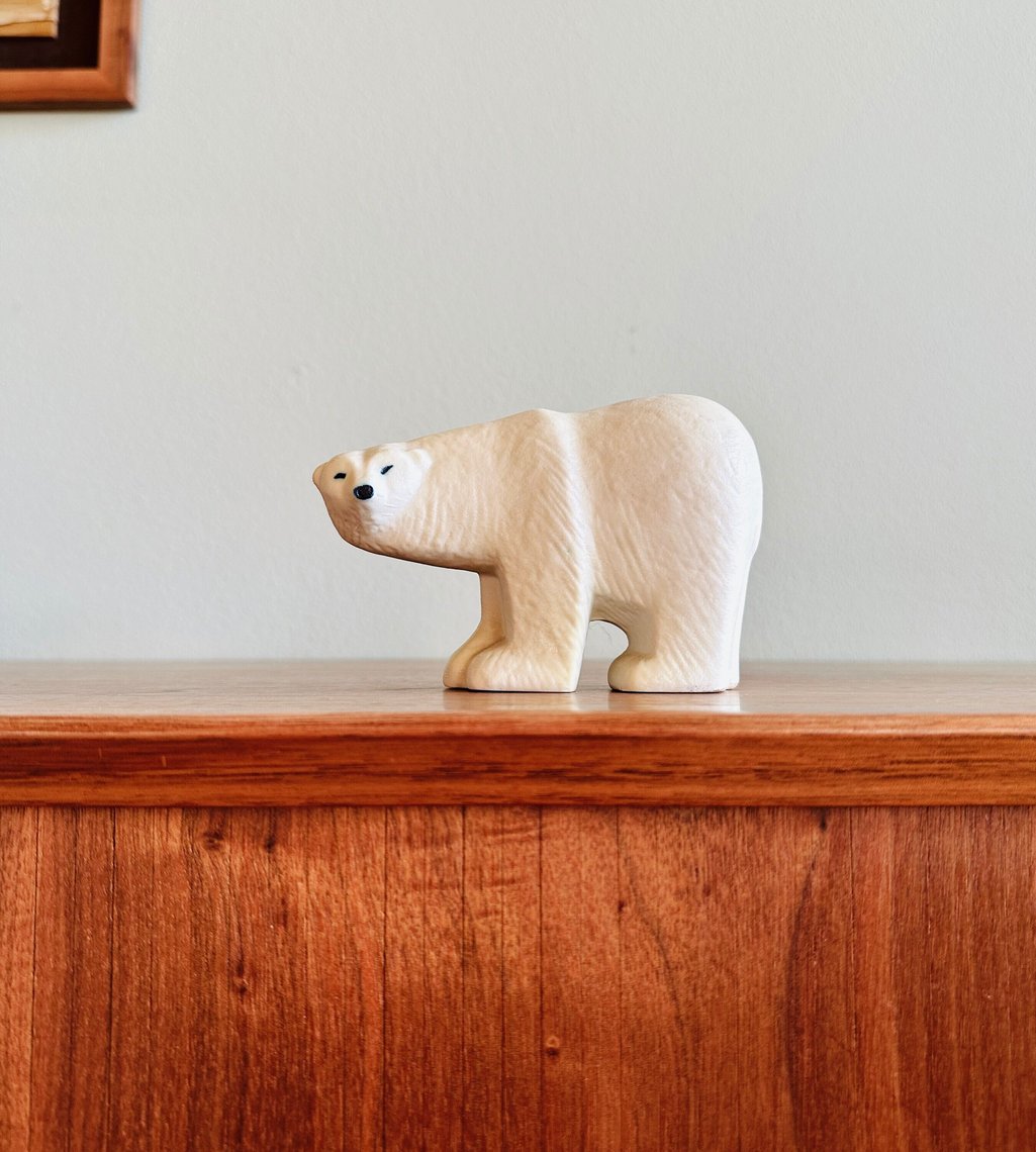 Lisa Larson polar bear figurine / 1978 "Lillskansen" Small Nordic Zoo series | Earthship Vintage ...