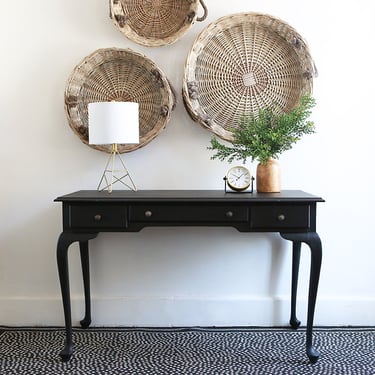 Queen Anne Desk in a Classic Black | The White House on the Square ...