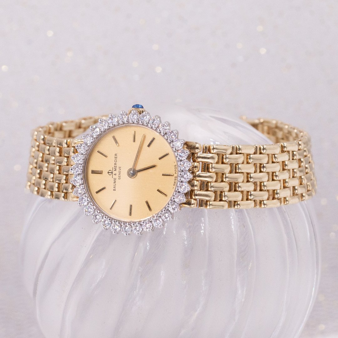 Baume & Mercier Diamond Watch C. 1980s | Pippin Vintage Jewelry ...