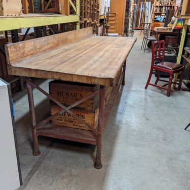 Rustic butcher block table 96 x 34 x 33 | Earthwise Architectual ...