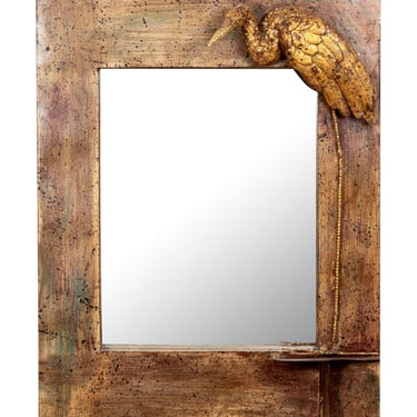 Tole Crane Mirror | The Antique and Artisan Gallery | Stamford, CT