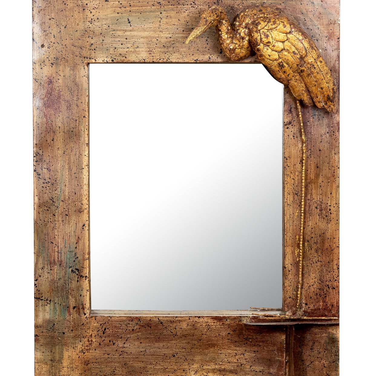 Tole Crane Mirror | The Antique and Artisan Gallery - Stamford, CT | ATTIC