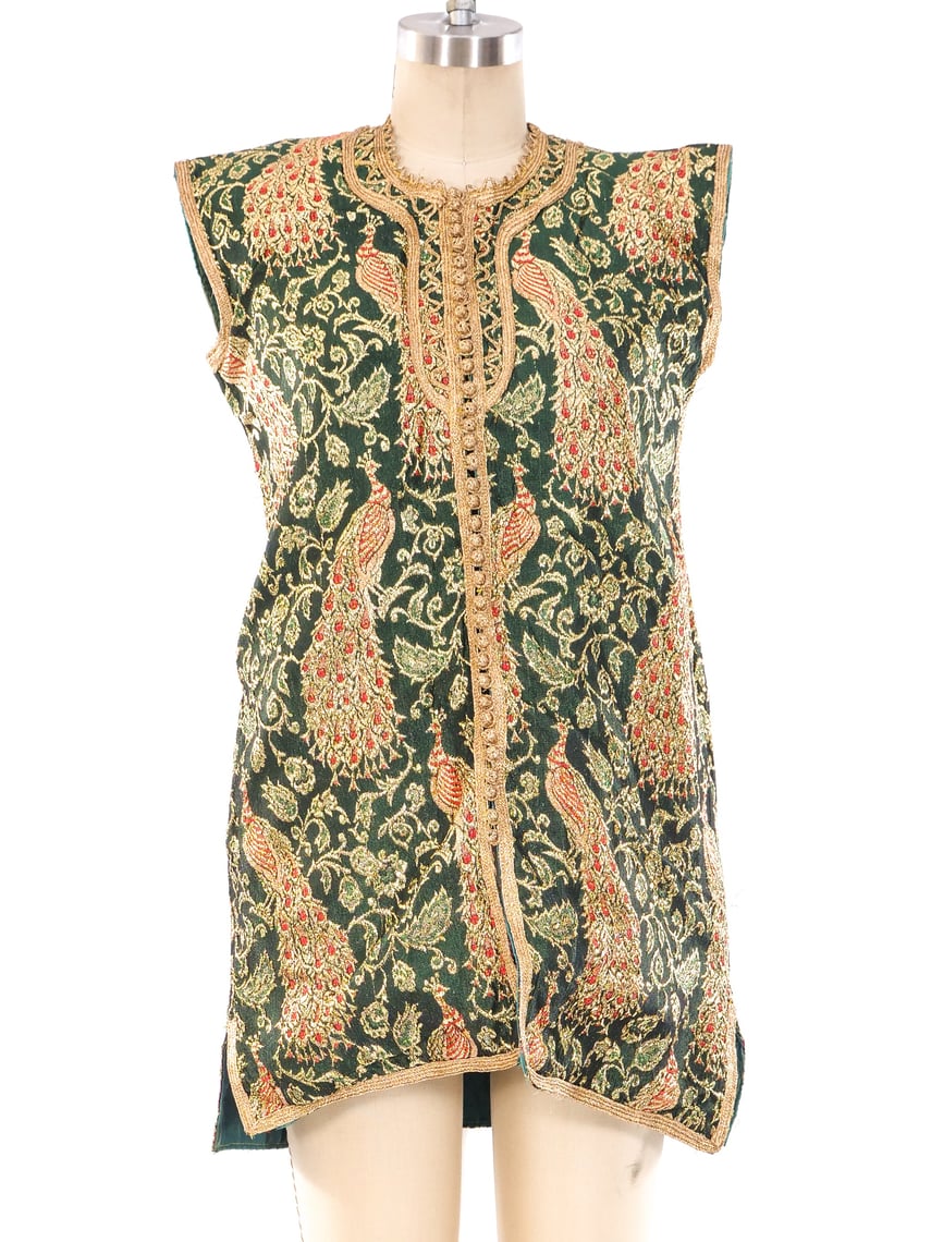 Metallic Peacock Brocade Vest | New / Found | Los Angeles, CA
