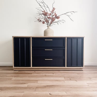 Navy Blue Sideboard Cabinet | Made New Design - Middletown, CT | ATTIC