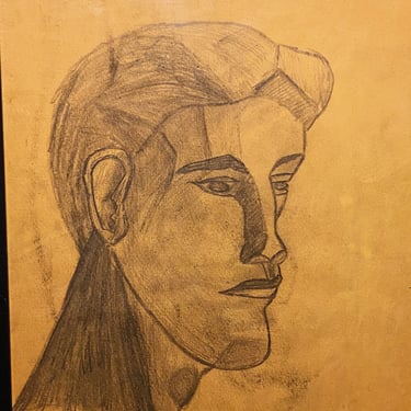 Modernist Drawing of Man - 1940s Artwork by Lloyd Stransky | Mad Van ...