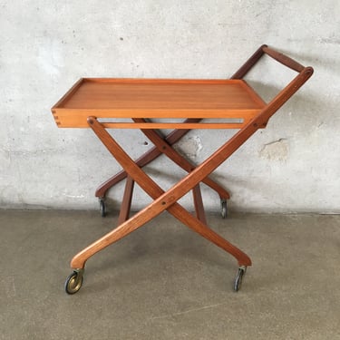 Vintage Danish Mid Century Modern Collapsible Bar Cart | Urban ...