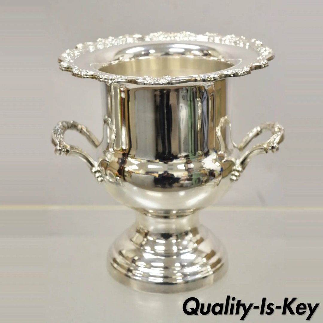 Vintage Oneida Silver Plated Trophy Cup Urn Champagne Wine Chiller ...